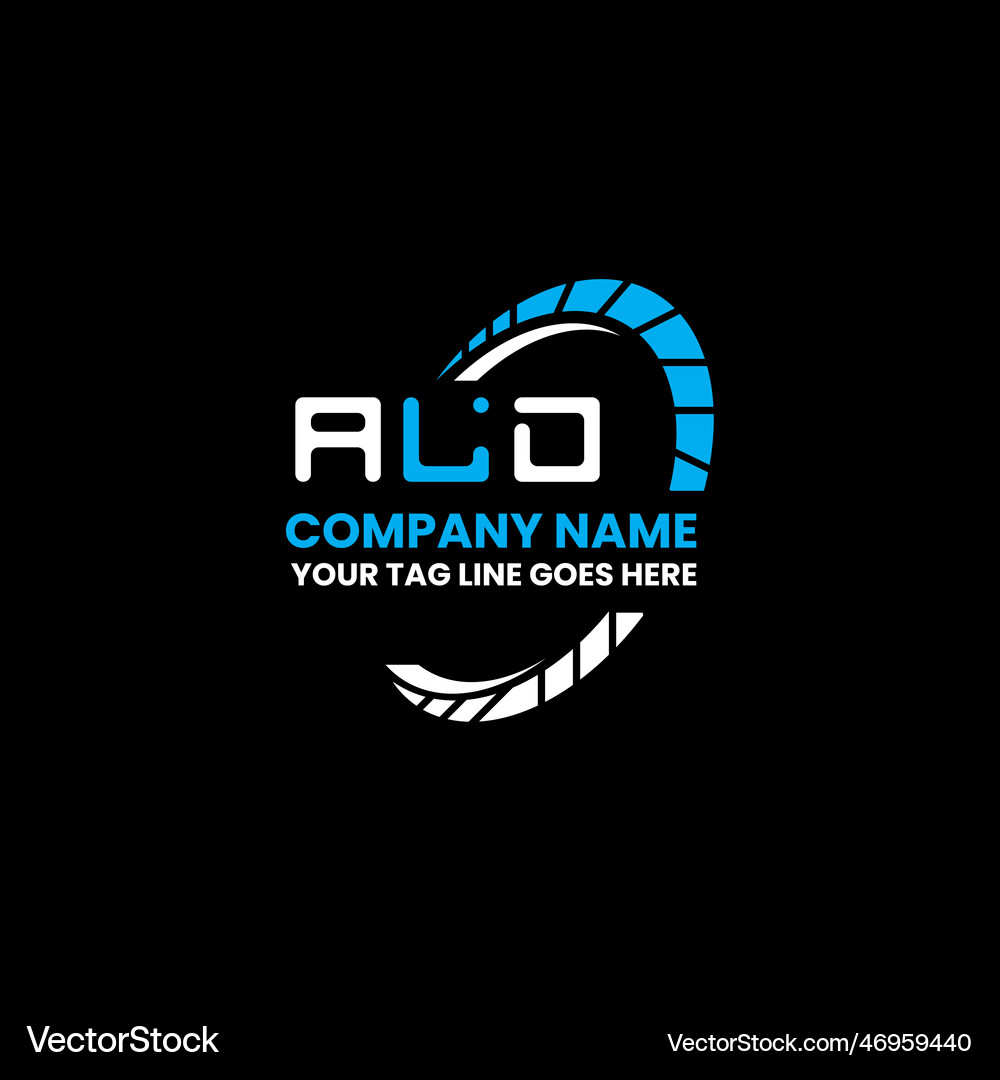 Ald letter logo creative design with graphic Vector Image