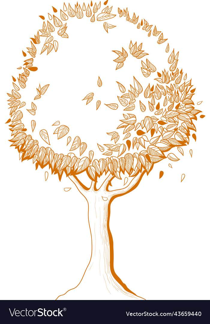 Autumn tree Royalty Free Vector Image - VectorStock