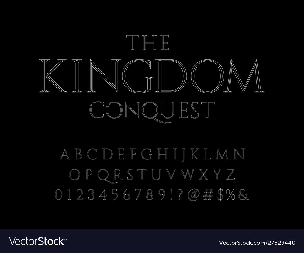 Chisel font Royalty Free Vector Image - VectorStock