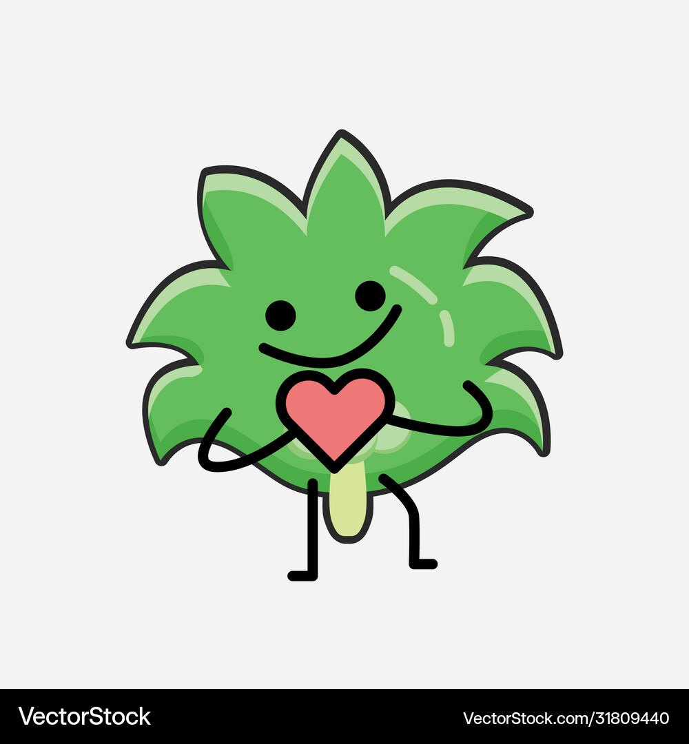 Cute coconut tree mascot character in flat design Vector Image