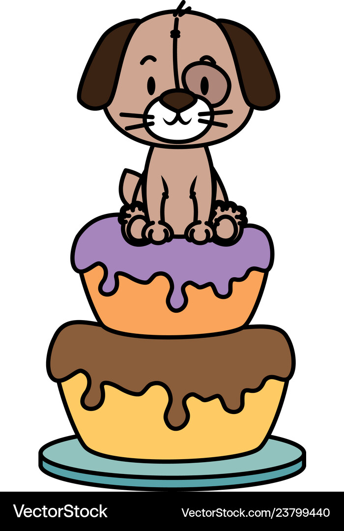 Cute little dog character Royalty Free Vector Image