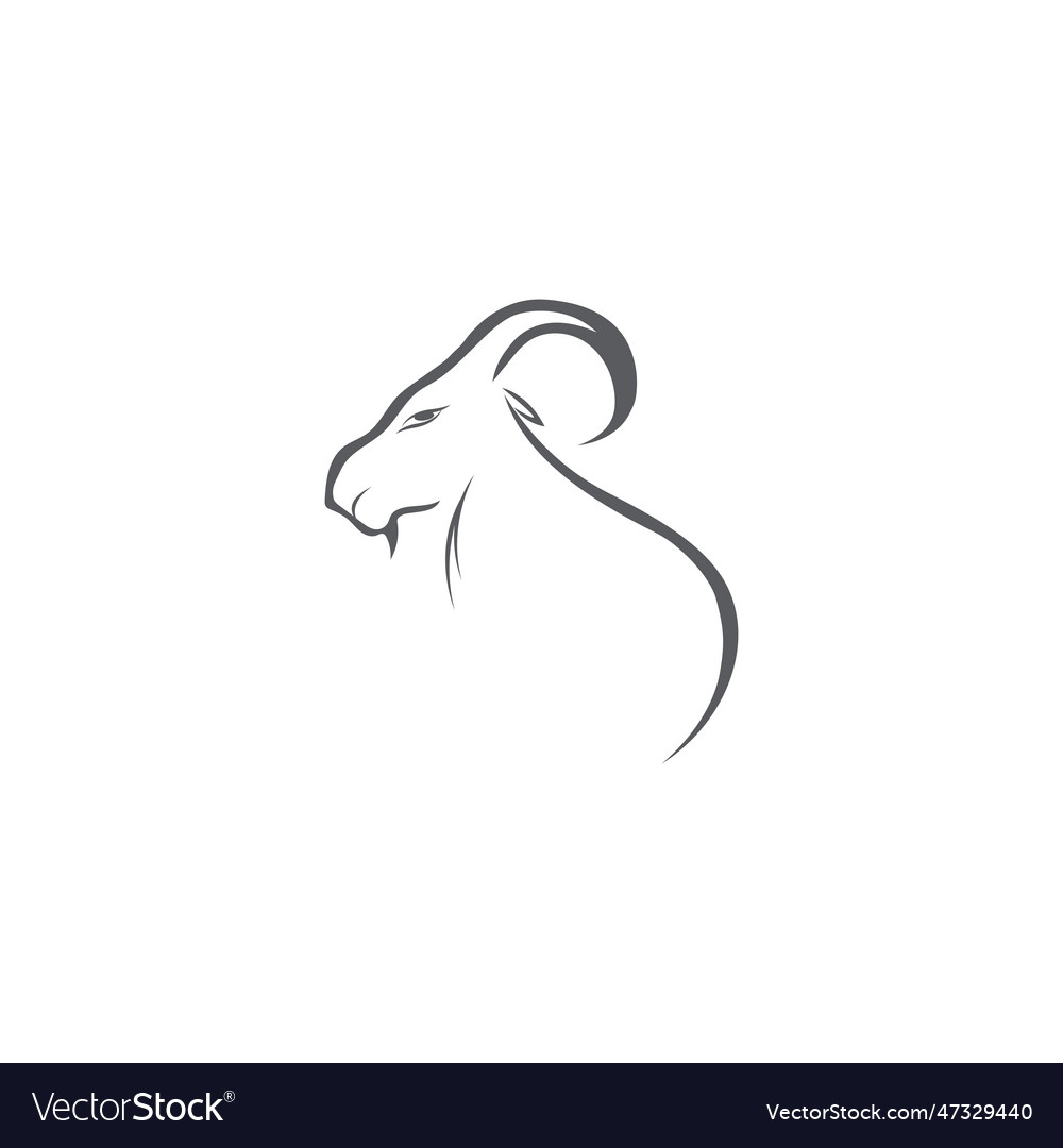 Goat logo template icon Royalty Free Vector Image