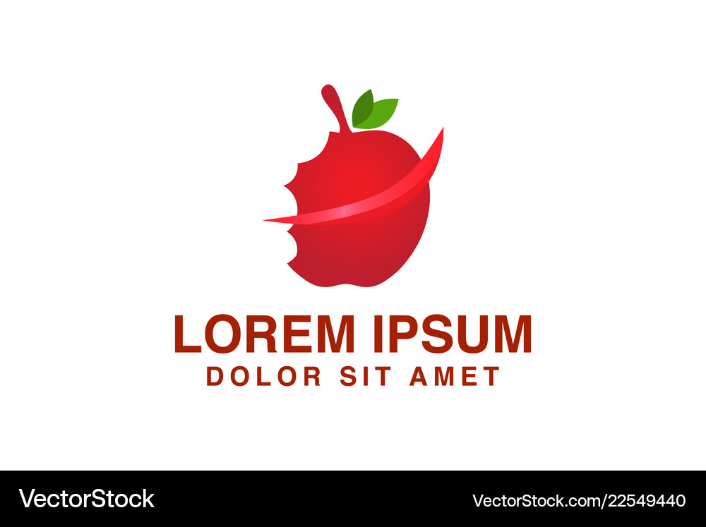 Red apple logo designs inspiration isolated Vector Image