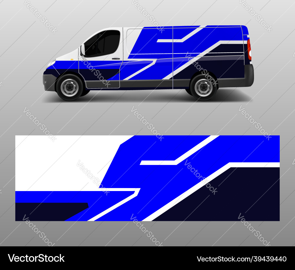 Vehicle decal wrap design cargo van graphic Vector Image