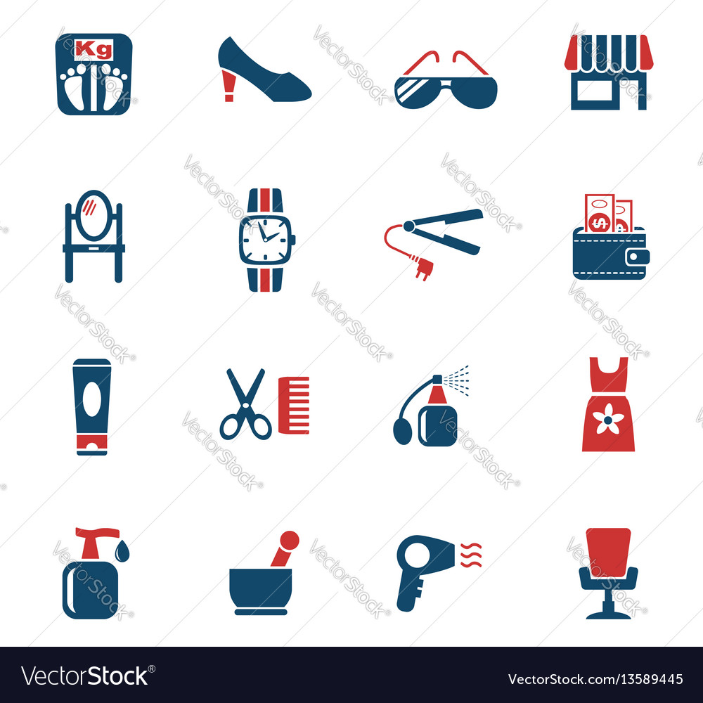 Beauty salon icon set Royalty Free Vector Image