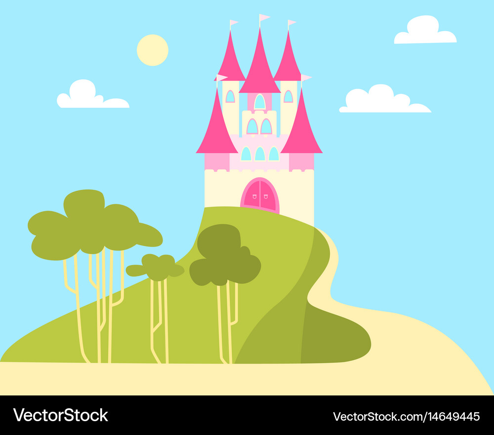 Castle for the princess Royalty Free Vector Image