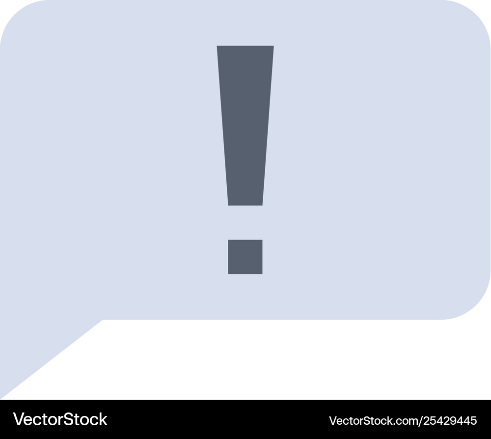 Chat error basic ui flat color icon banner Vector Image