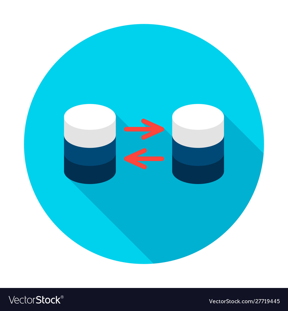 Data server connection circle icon Royalty Free Vector Image