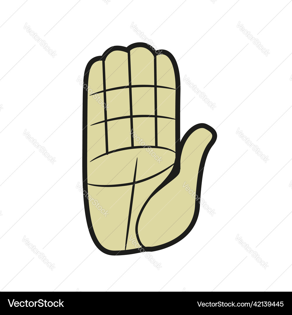 Hand mockup with lines for studying palmistry Vector Image