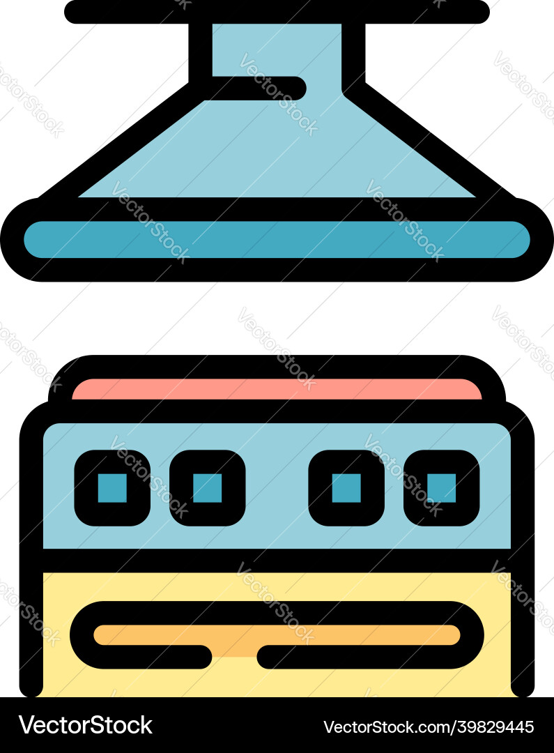 Kitchen stove icon color outline Royalty Free Vector Image