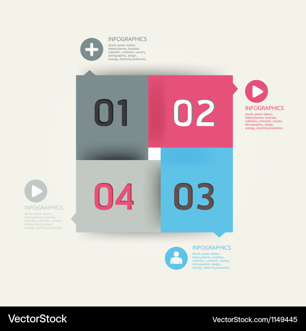 Modern design template used for number banner Vector Image