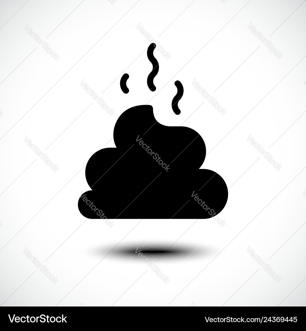 Poop icon isolated on white background Royalty Free Vector