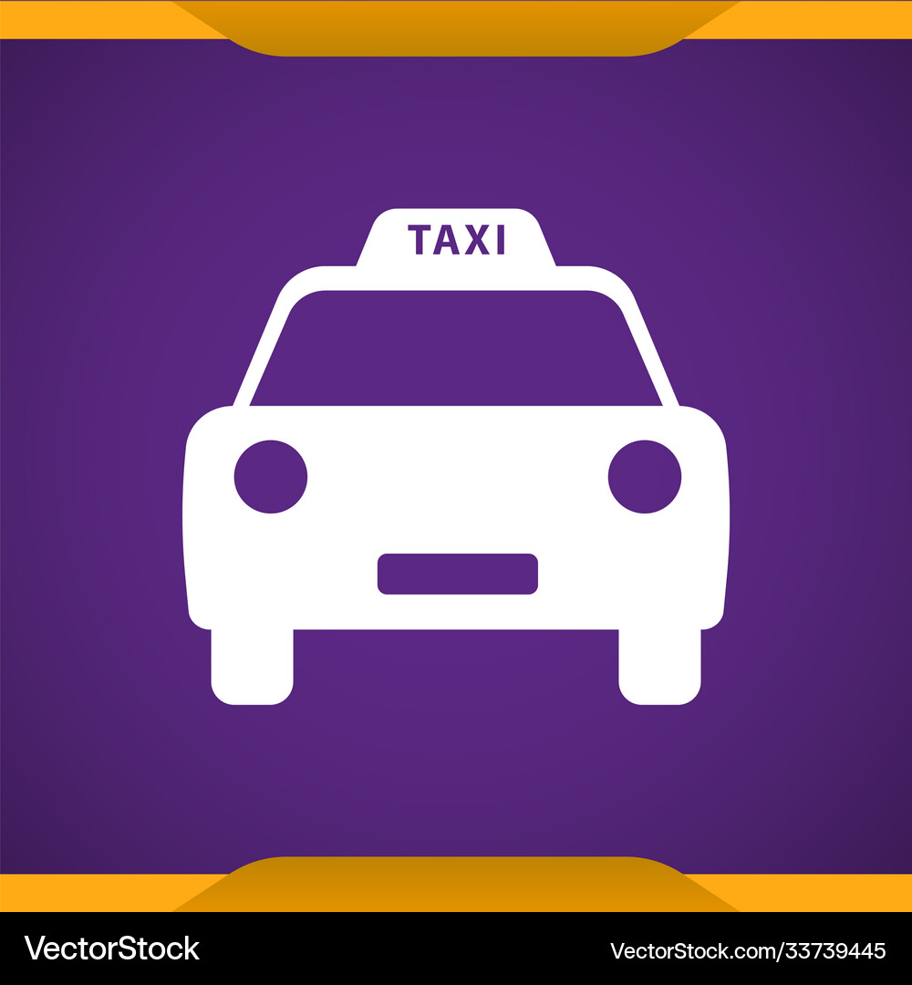 Taxi icon for web and mobile Royalty Free Vector Image