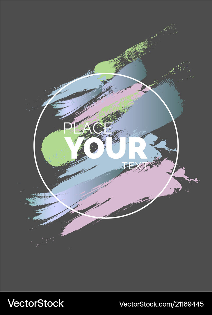 Watercolor brush strokes with text Royalty Free Vector Image