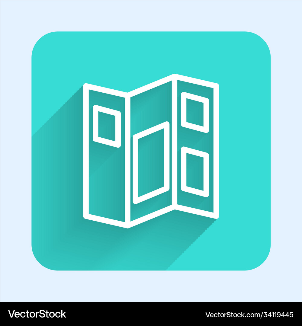 White line museum guide brochure icon isolated Vector Image