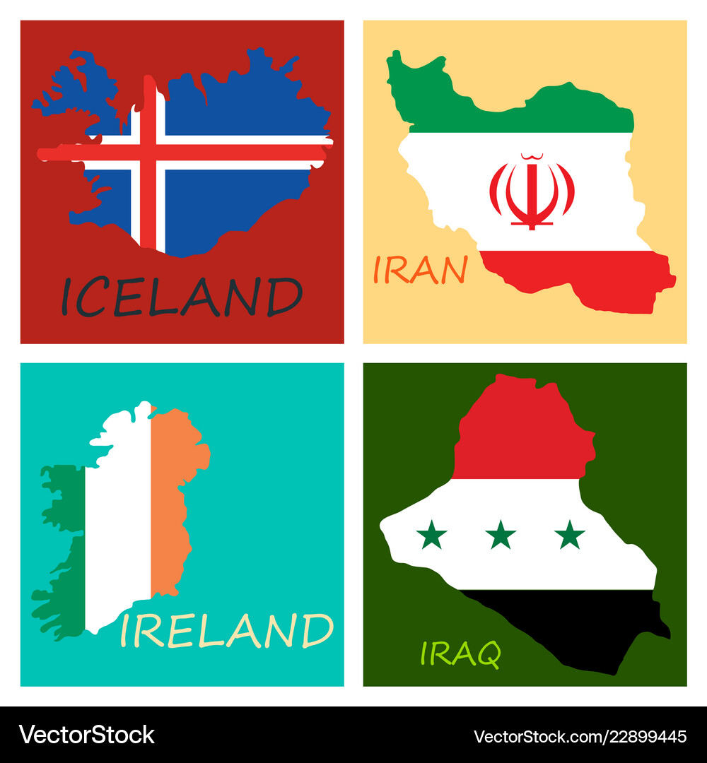 World map-countries in color on white background Vector Image