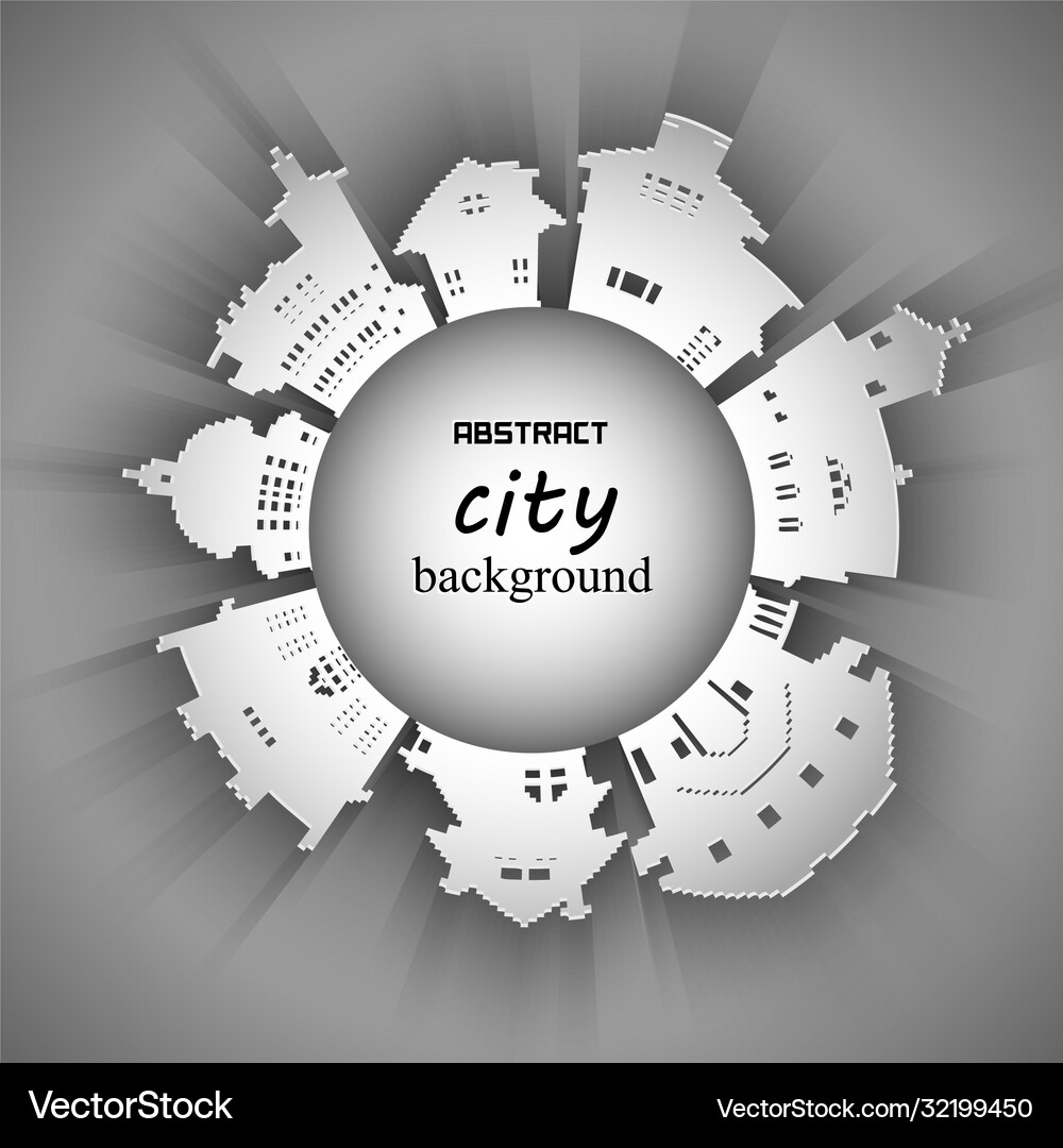 Abstract 3d paper city background Royalty Free Vector Image
