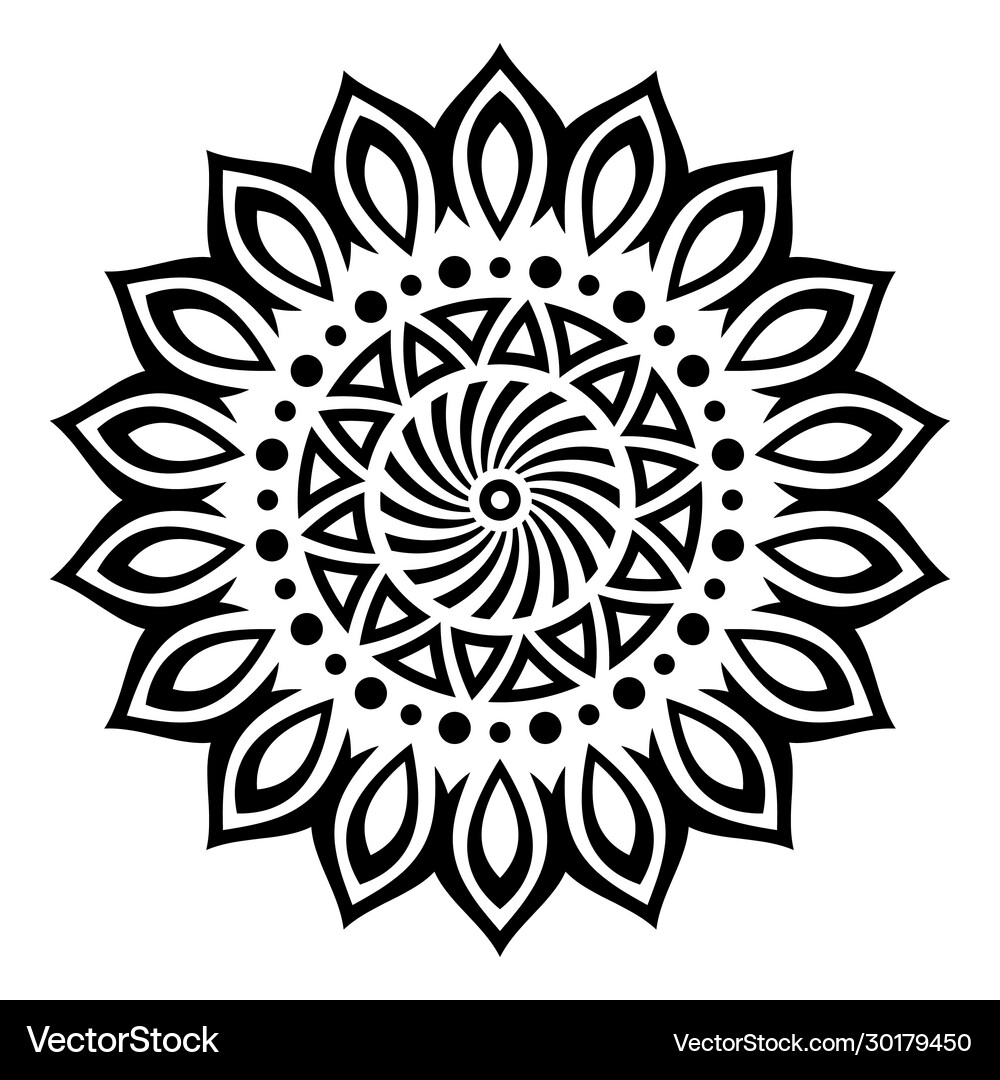 Abstract circular ornament ethnic mandala Vector Image
