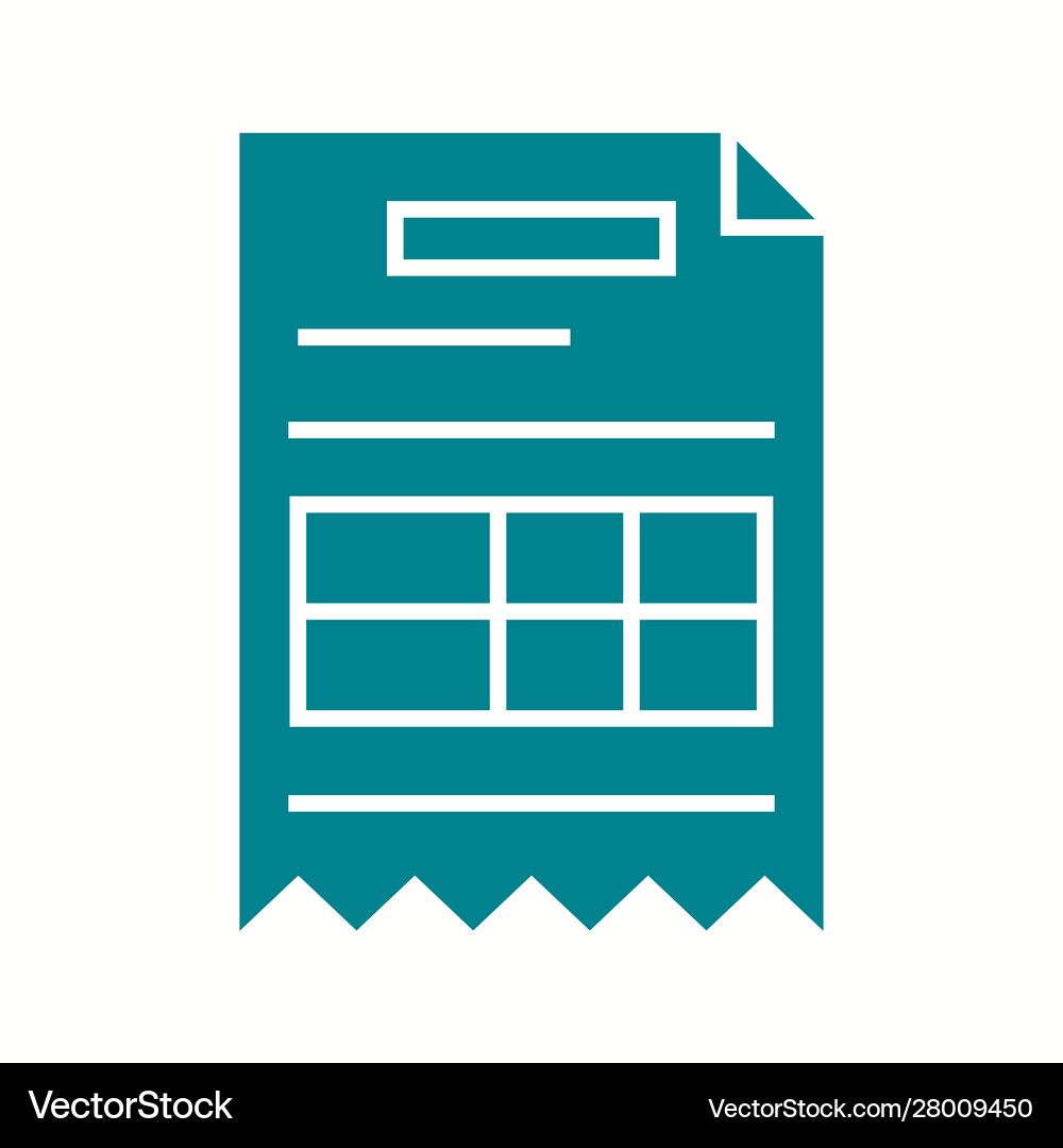 Beautiful report glyph icon Royalty Free Vector Image