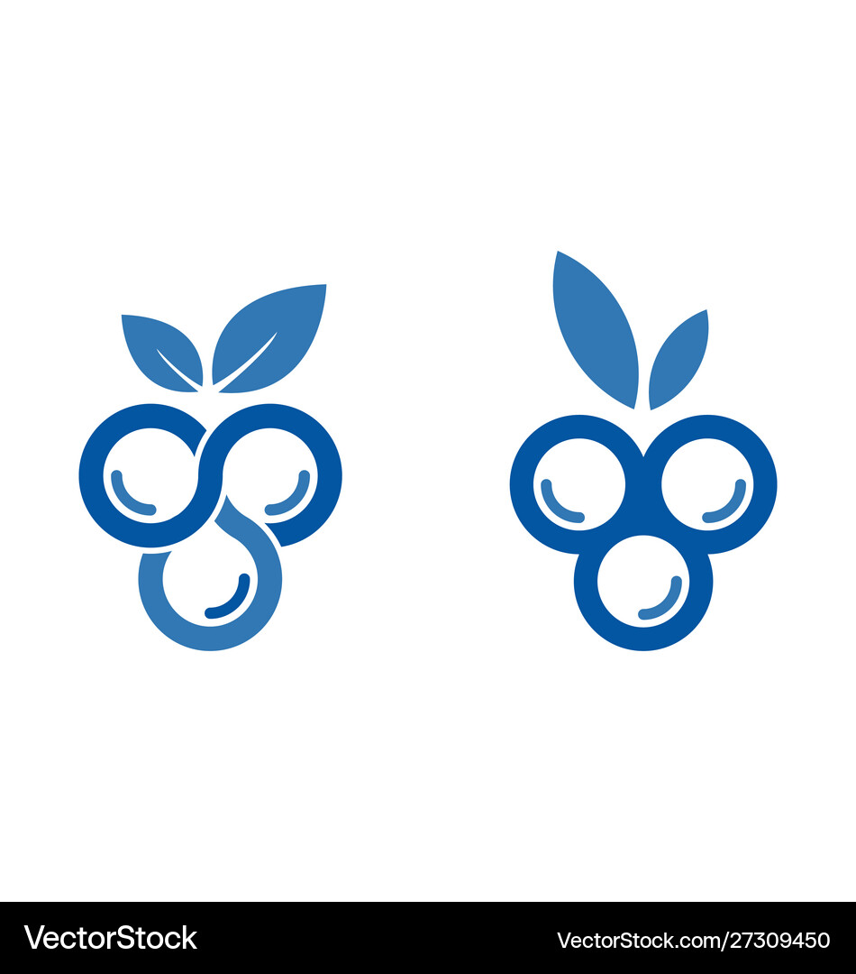 Blueberry logo template design logo Royalty Free Vector