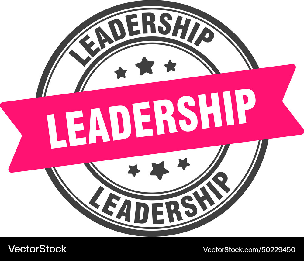 Leadership stamp label on transparent Royalty Free Vector