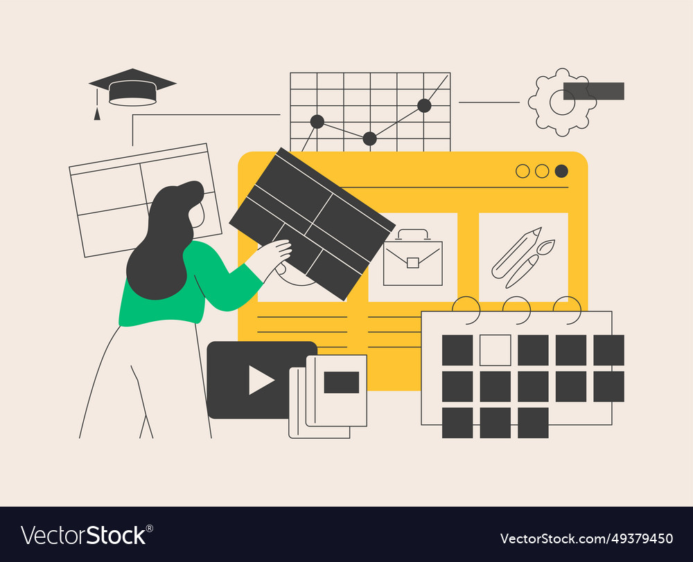 Learning management system abstract concept Vector Image Learning management system abstract concept Vector Image
