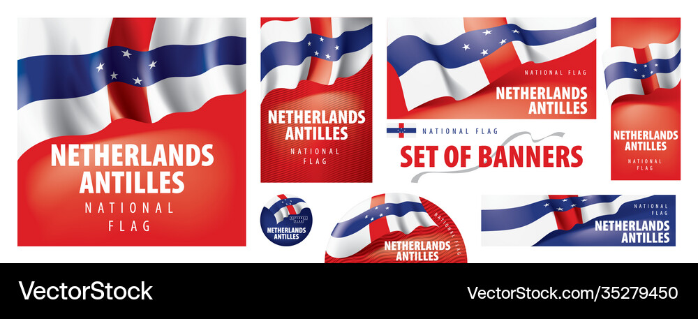 Set banners with national flag Royalty Free Vector Image