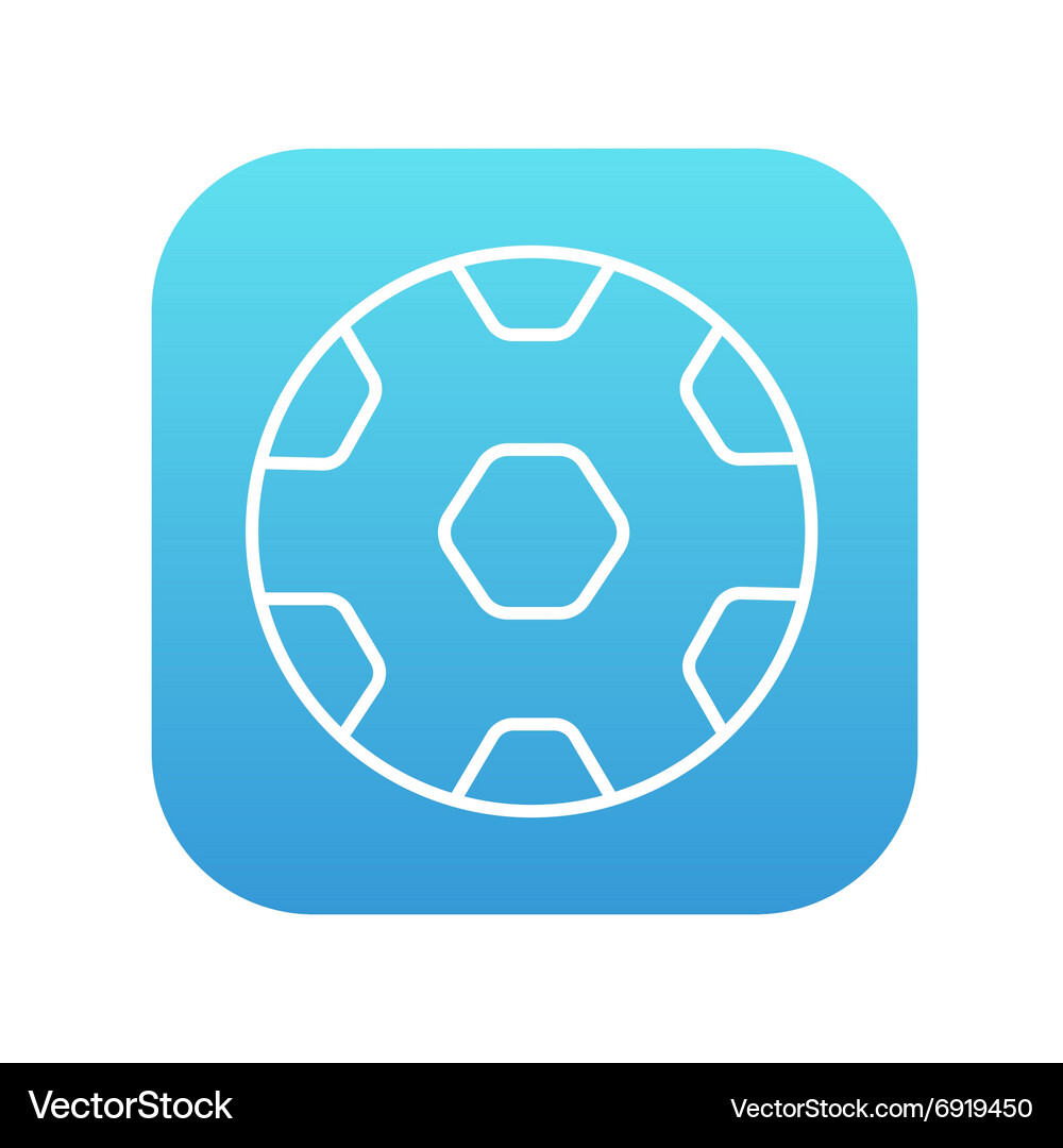 Soccer ball line icon Royalty Free Vector Image