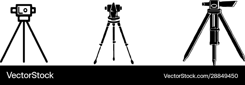 Theodolite icon isolated on white background Vector Image