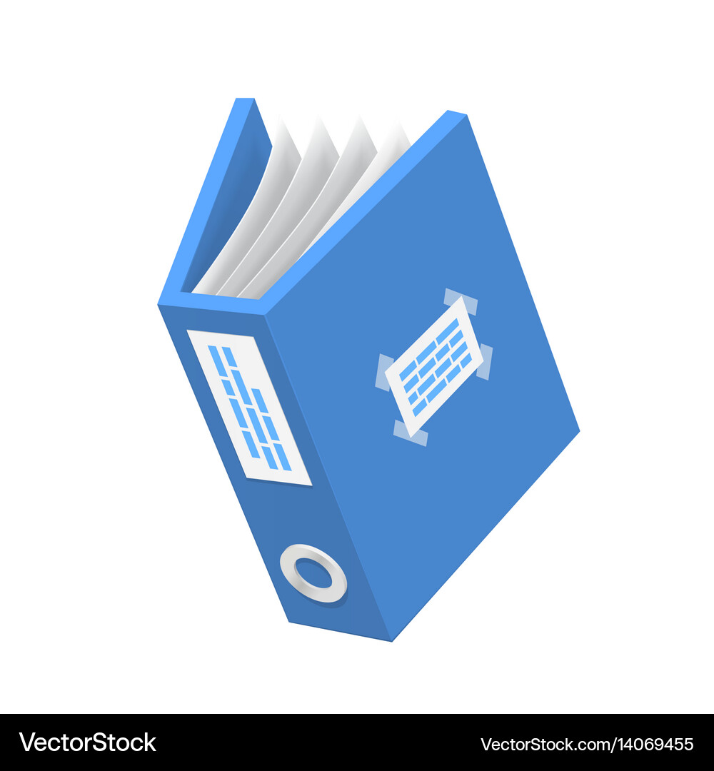 3D Paper Folder Icon Royalty Free Vector Image