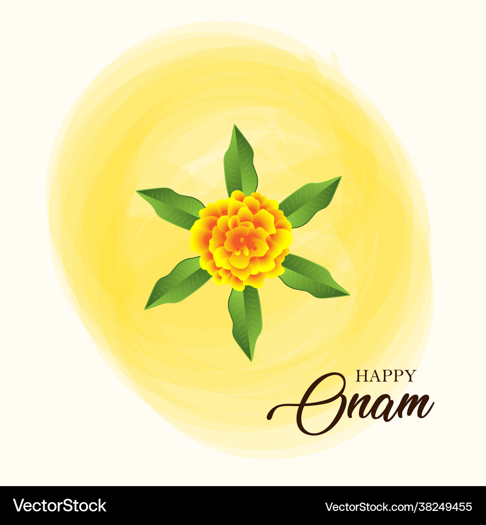 Beautiful onam greeting card design Royalty Free Vector