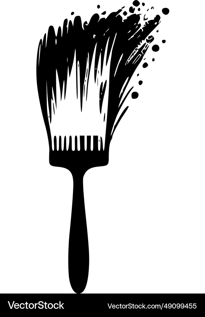 Brush strokes - minimalist and simple silhouette Vector Image