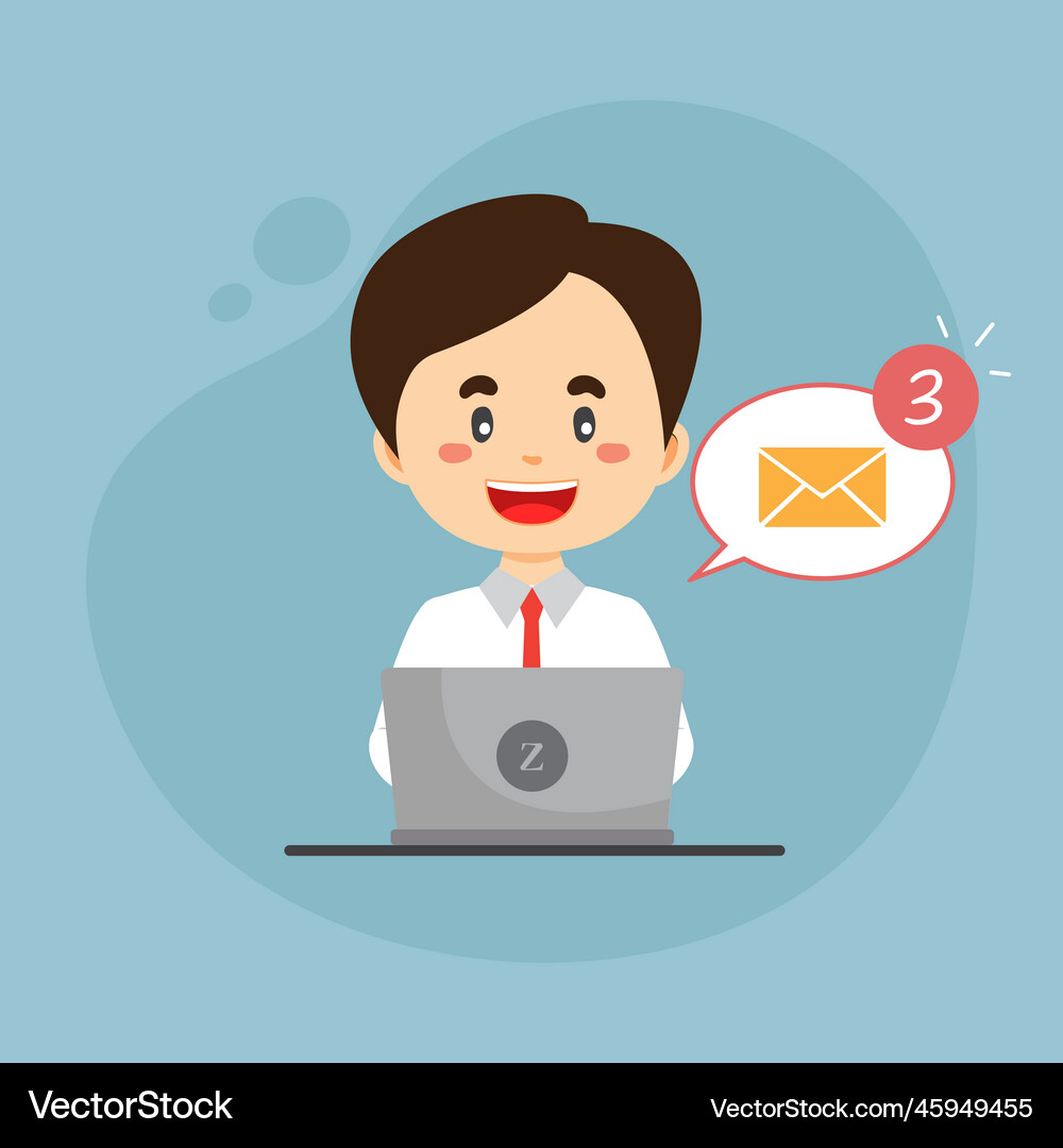 Business woman checking email inbox Royalty Free Vector