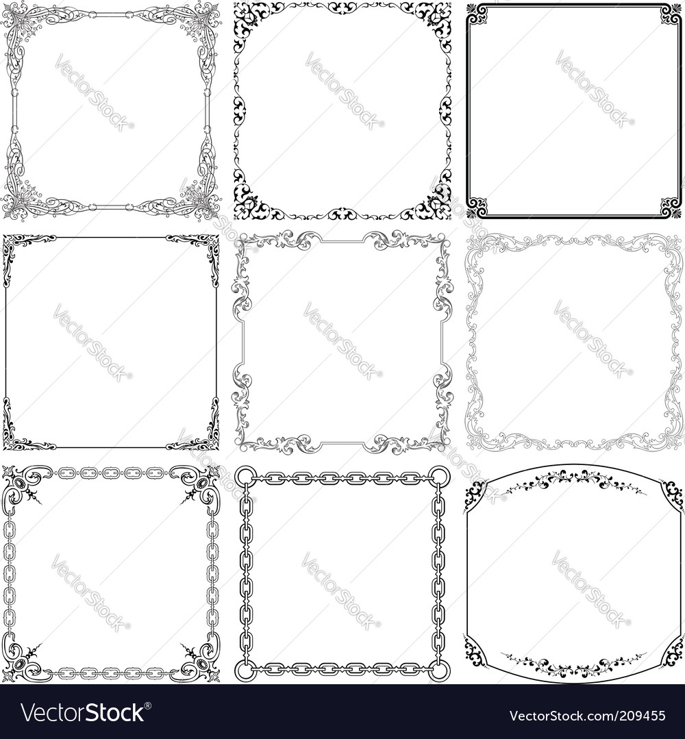 Elegant frames Royalty Free Vector Image - VectorStock