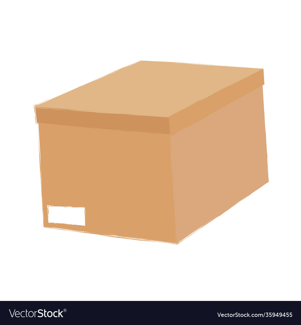 Isolated box e-commerce Royalty Free Vector Image