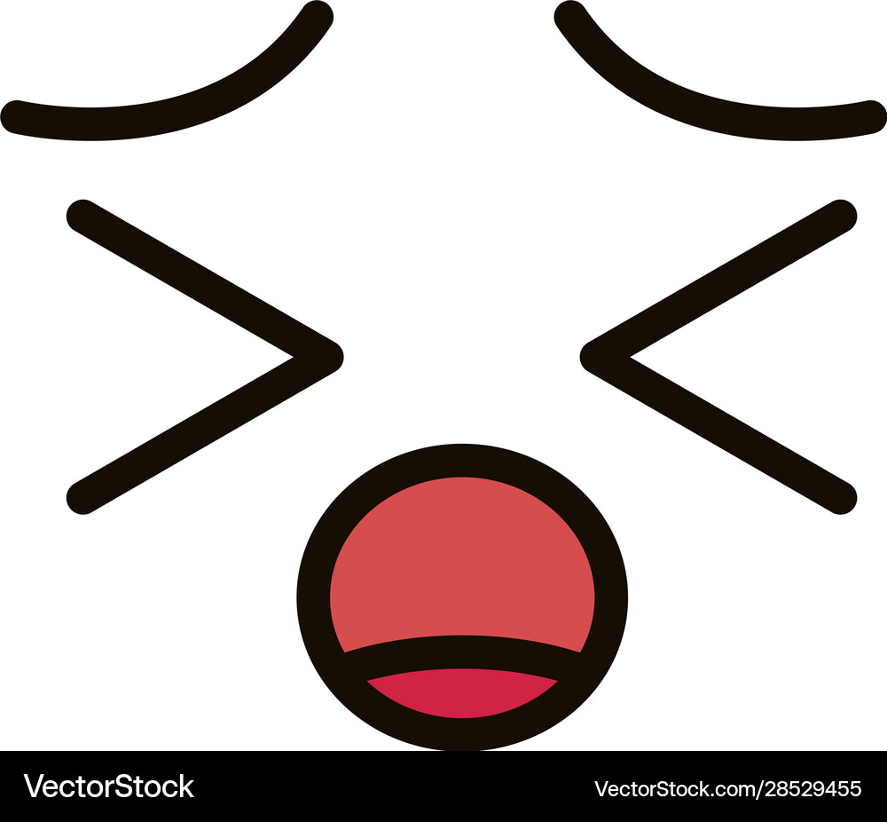 Kawaii cute face expression eyes and mouth Vector Image