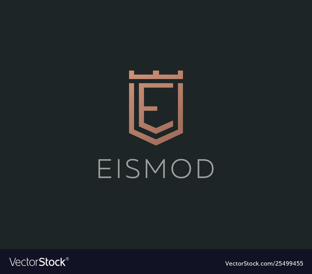 Premium monogram letter e initials logotype Vector Image