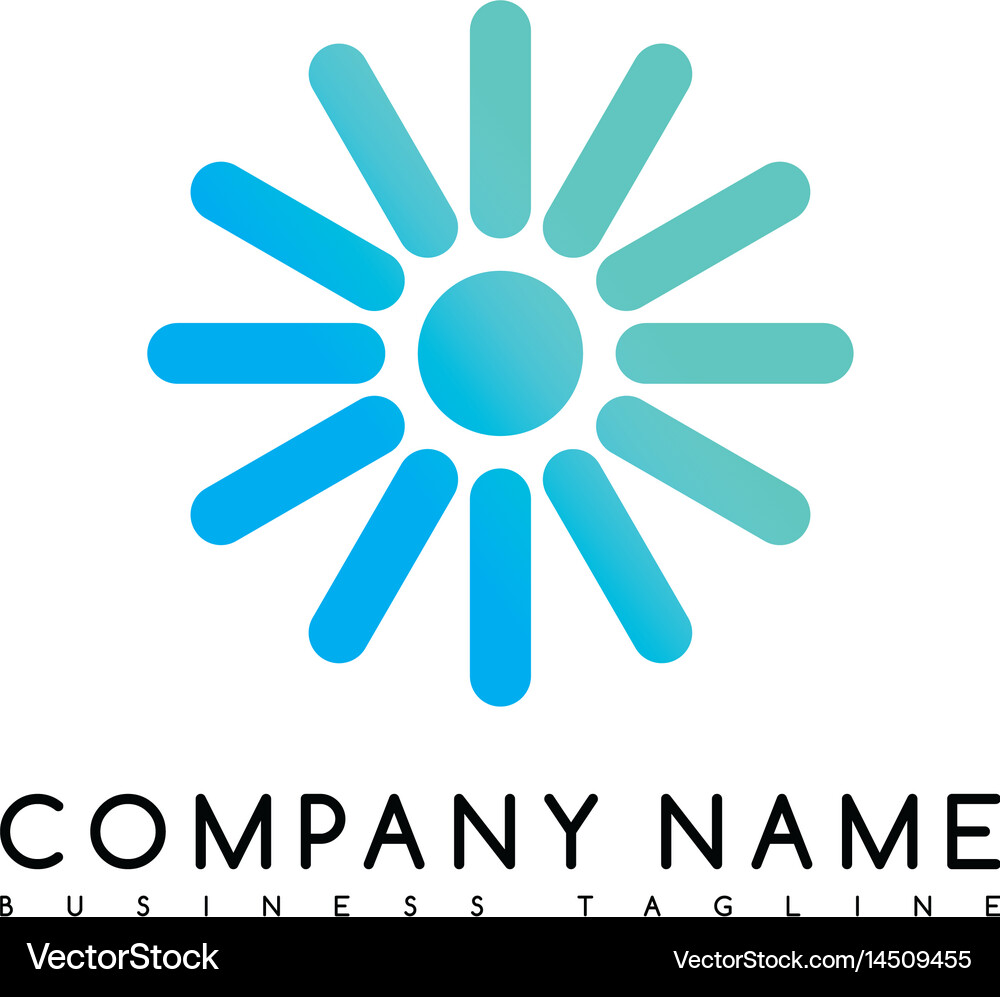 Round circle logo logotype brand template art Vector Image