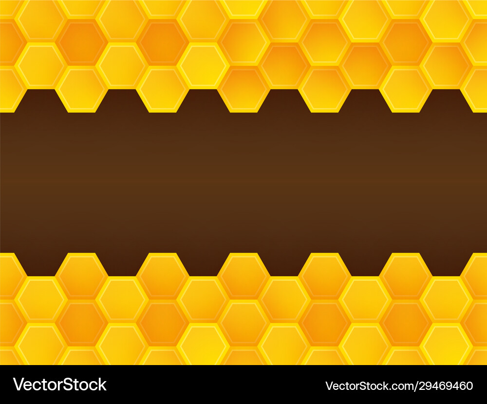 Abstract background with golden bee honeycomb Vector Image