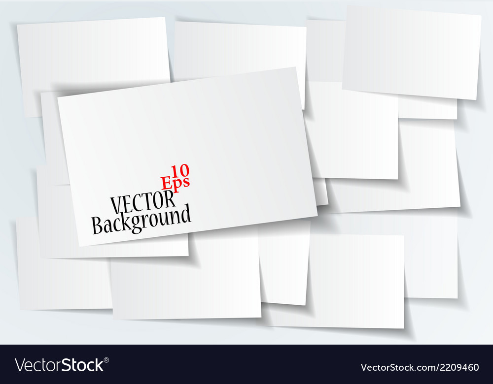 Abstract Paper Sticker On White Background Vector Image