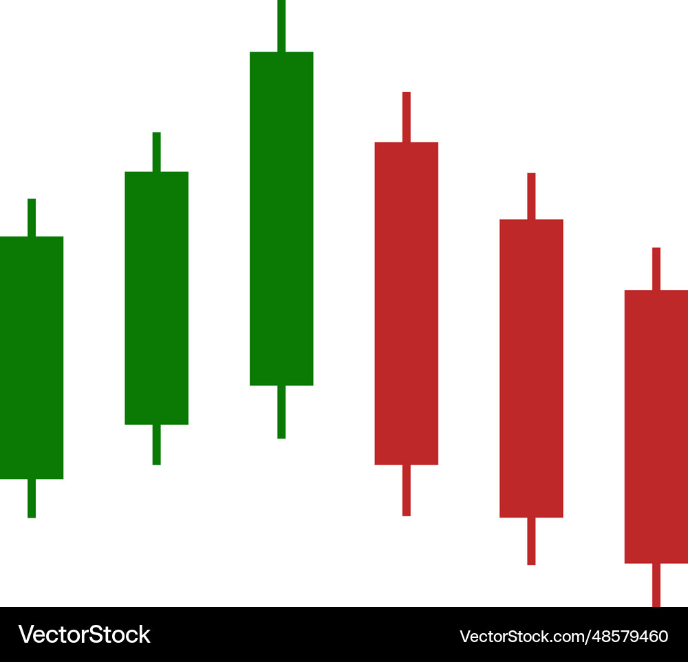Chart rise trading candles analysis trading Vector Image