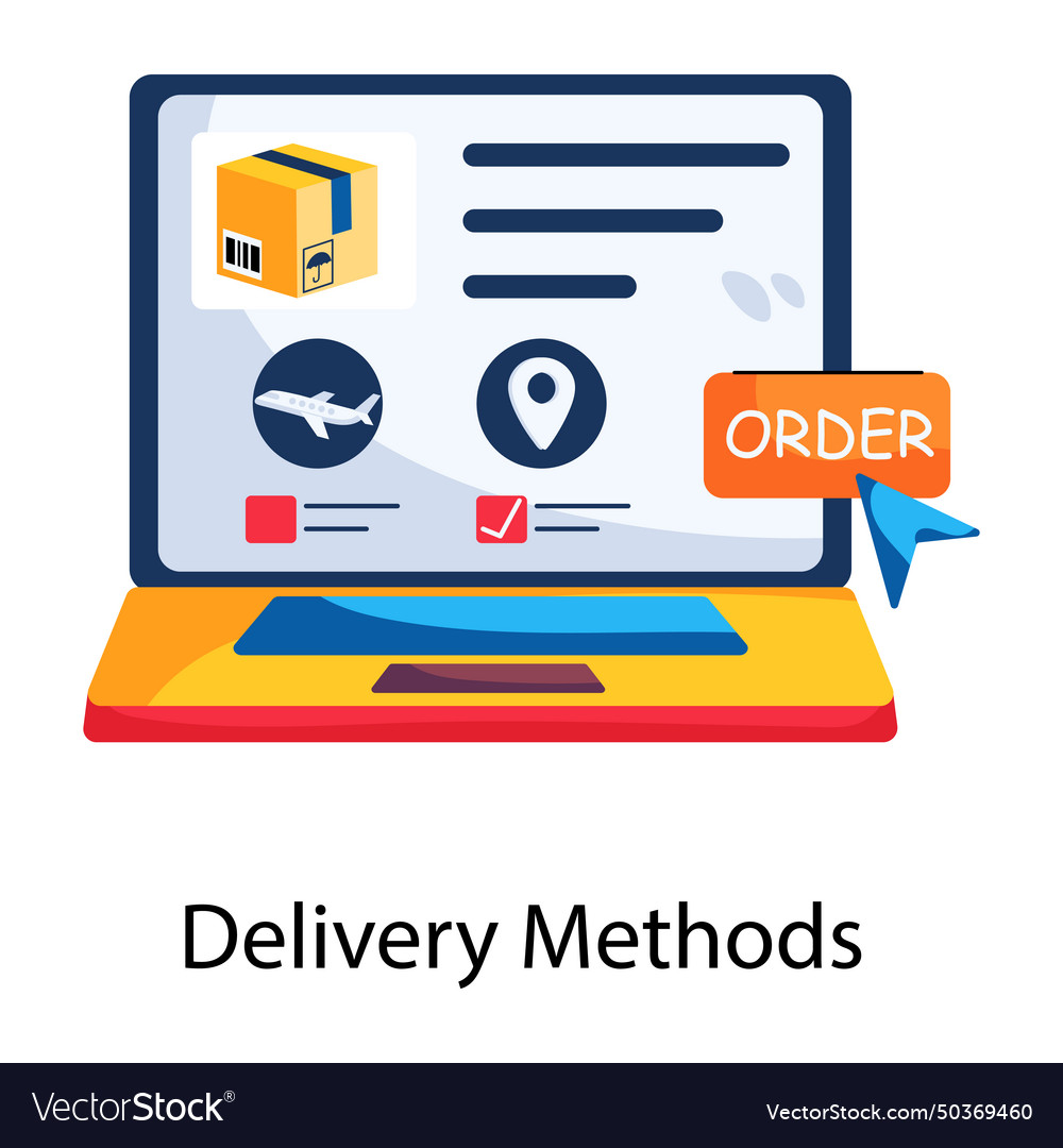 Delivery methods Royalty Free Vector Image - VectorStock