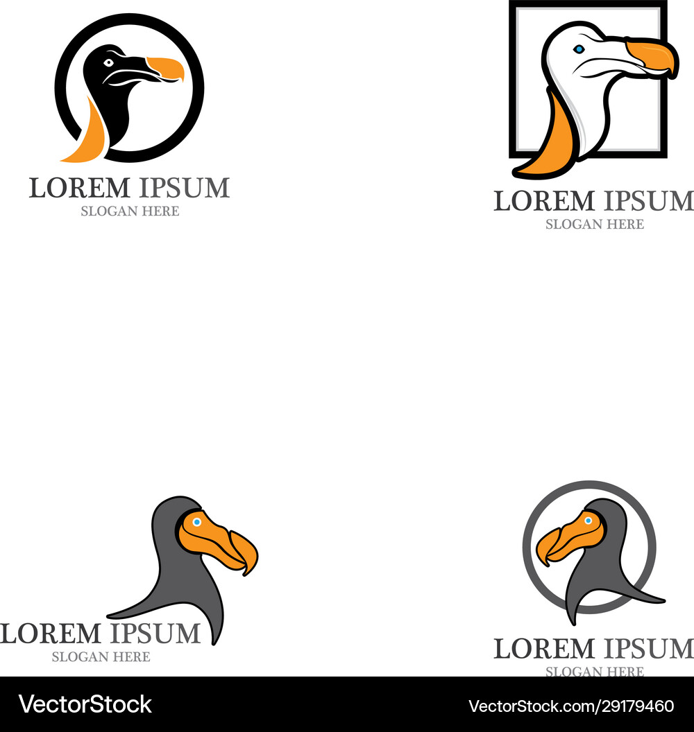 Dodo bird logo and symbol Royalty Free Vector Image