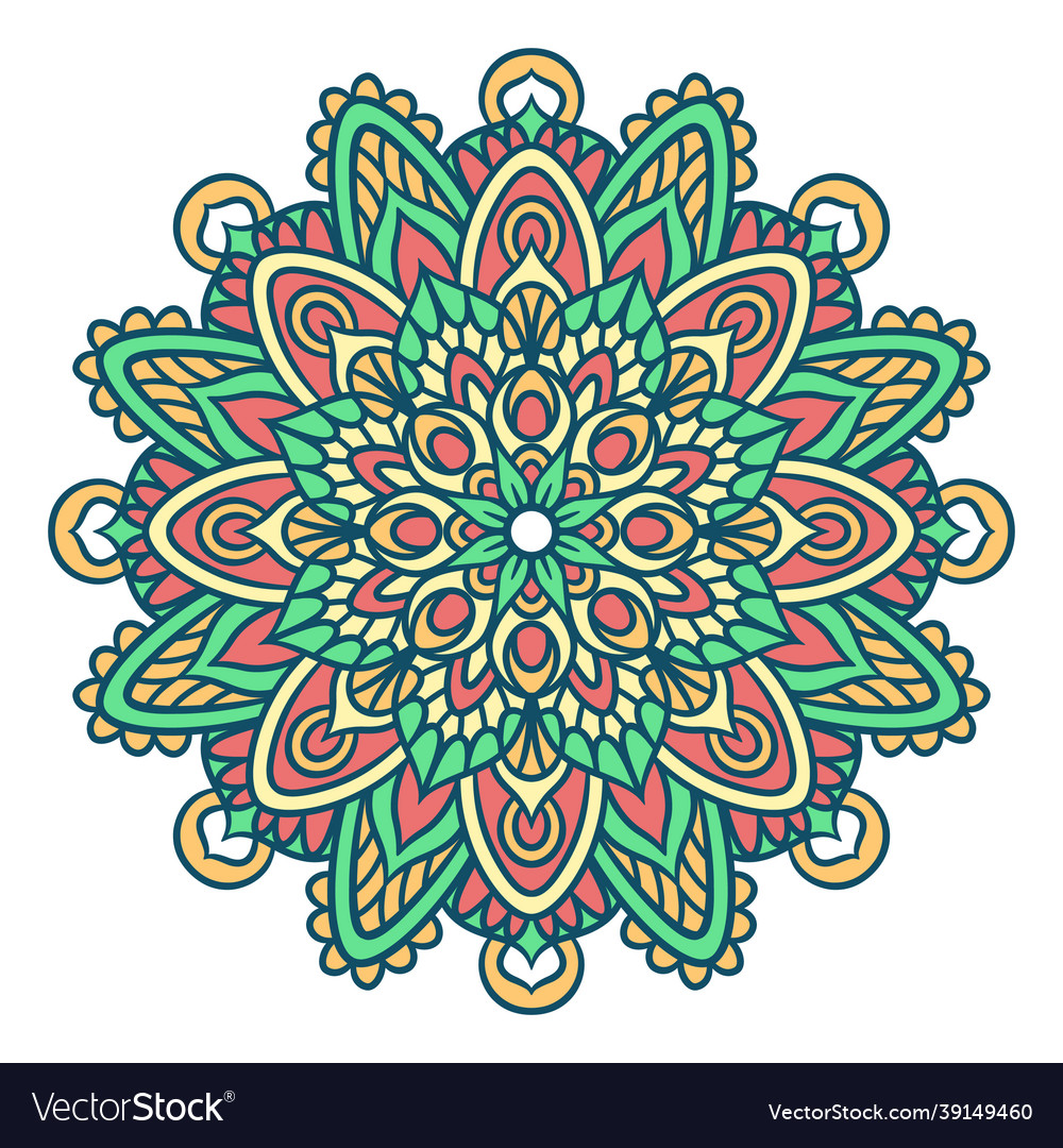 Ethnic mandala round ornament pattern Royalty Free Vector