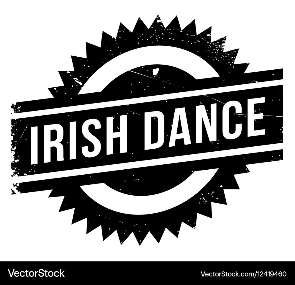 Famous dance style Irish dance stamp Royalty Free Vector