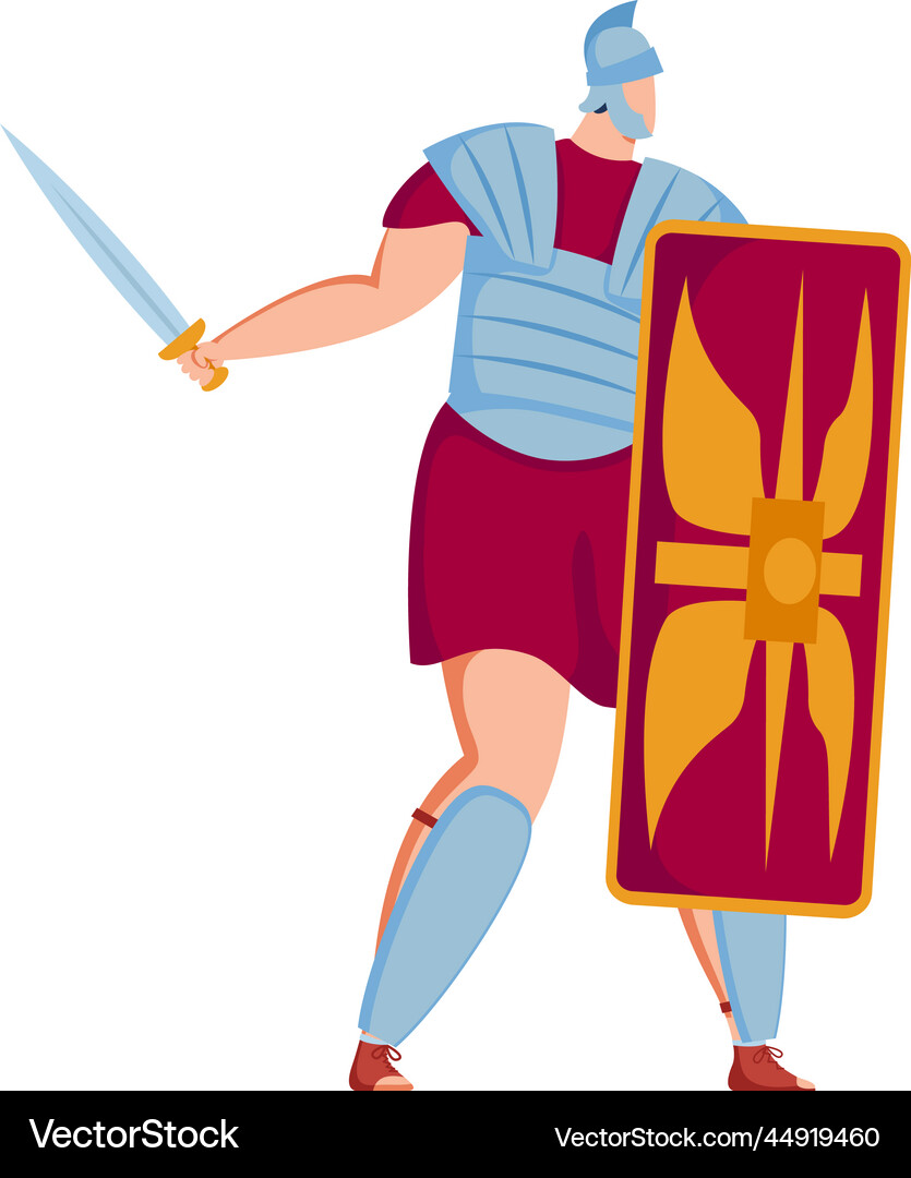 Fight warrior romans sword armor berserker Vector Image