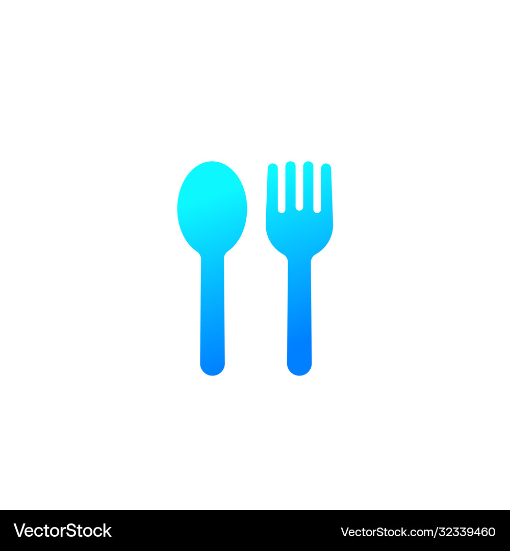 Food icon with spoon and fork Royalty Free Vector Image