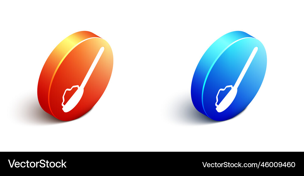 Isometric spoon with sugar icon isolated on white Vector Image