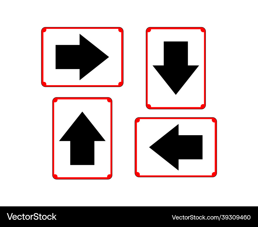Set arrow icon collection different arrows sign Vector Image