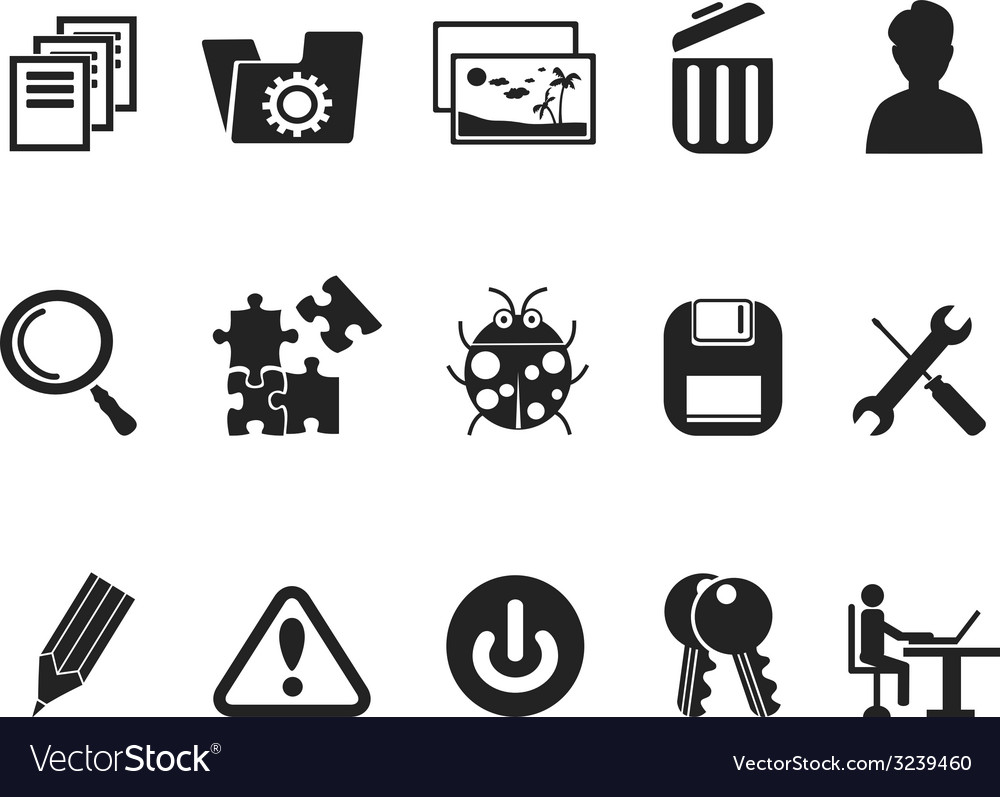 Software and IT program Developers icon set Vector Image